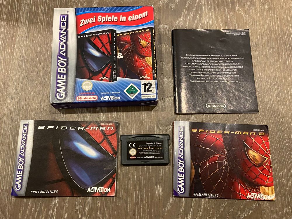 Spider-Man 1 & Spider-Man 2 - Game Boy Advance GBA (Gebraucht) in ...
