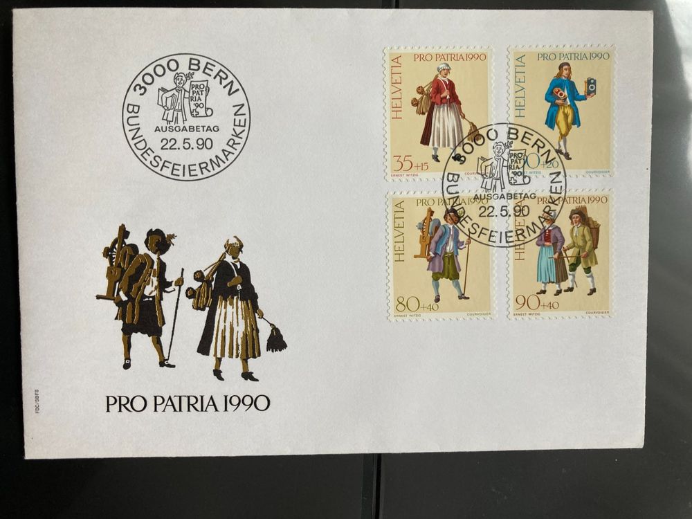 Schweiz 1990 Ersttagsbrief Satz Pro Patria Ausrufbilder | Kaufen auf Ricardo