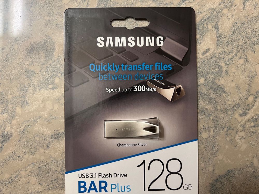 Samsung USB Stick 3.1 Flash Drive Bar Plus 128 GB Silver NEU (Neu und ...