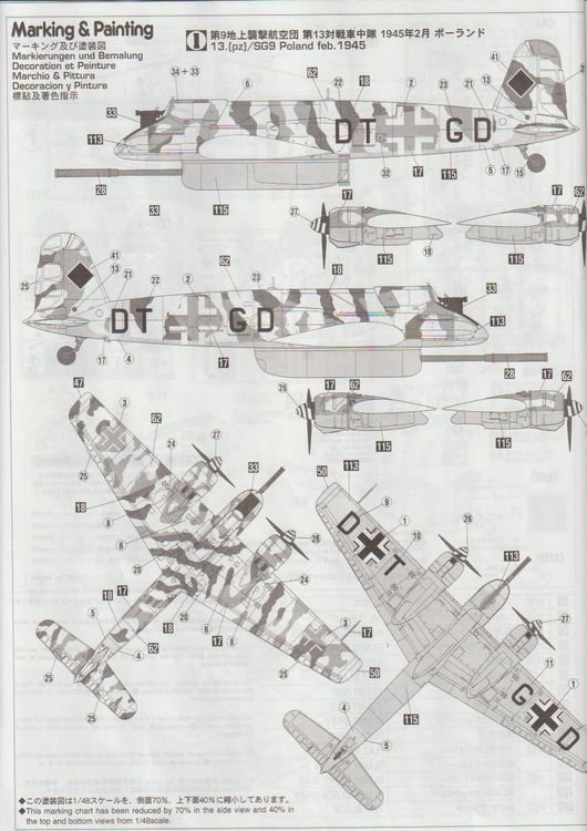 zu Henschel Hs 129 B-3: 7,5-cm-Kanone + Decals 1/48 (Neu (gemäss ...