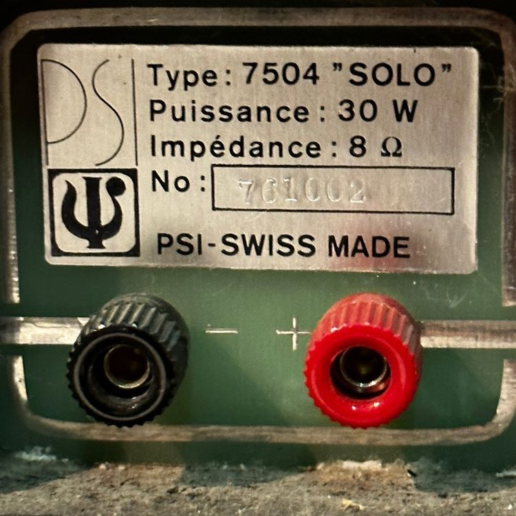 PSI SWISS MADE ANTIQUE PAIR OF SPEAKERS 7504 “SOLO” | Kaufen auf Ricardo