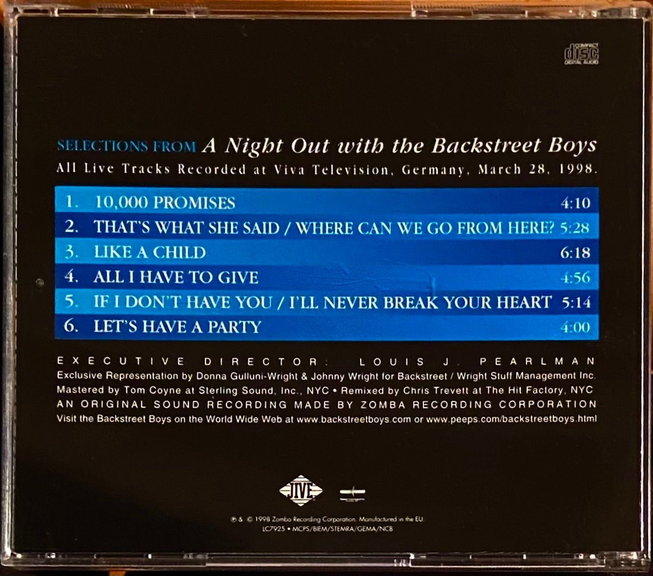 backstreet boys CD A night Out with Backstreet Boys (Gebraucht) in ...