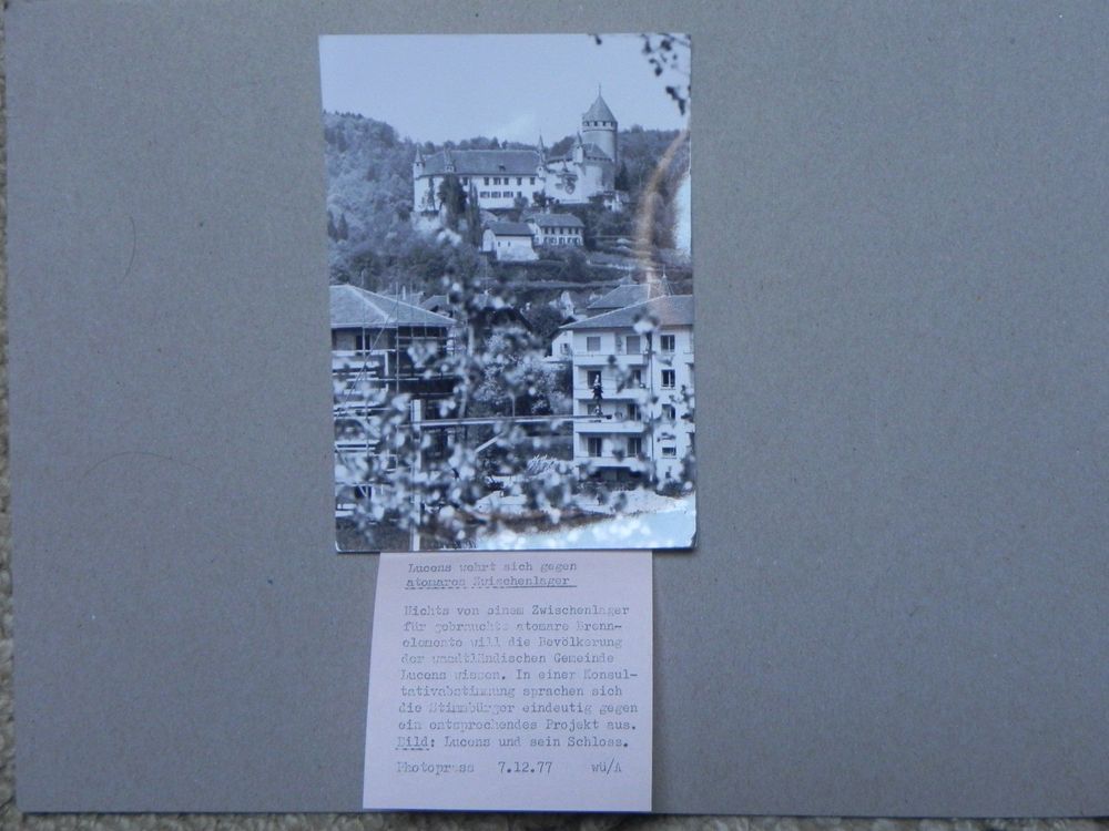 Photo Lucens VD Politik Abstimmung Atom (Gebraucht) in Siebnen für CHF ...