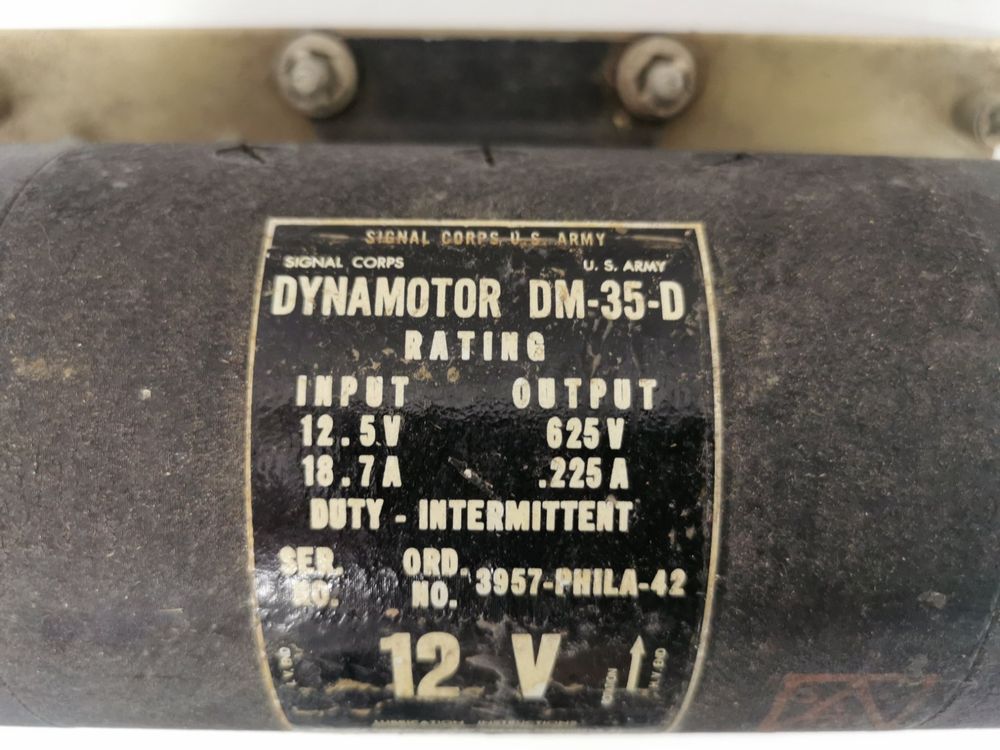 Signal Corps U.S. Army Dynamotor DM-35-D 1952 (Gebraucht) in Toffen für ...