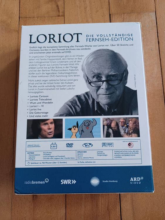 Loriot alle Sketche und Cartoons aus 40 Jahren 6x DVD Box (Gebraucht ...