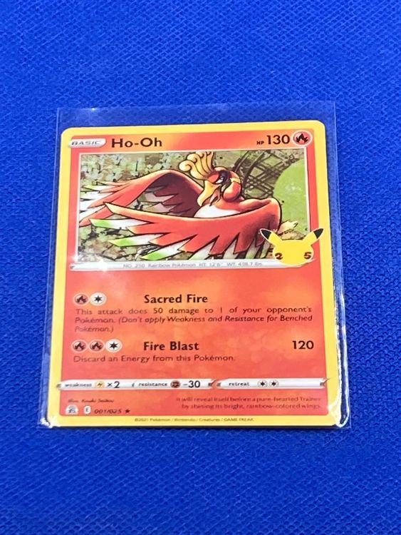 Pokemon Celebration Ho-Oh 001 / 025 Holo EN (Neu (gemäss Beschreibung ...