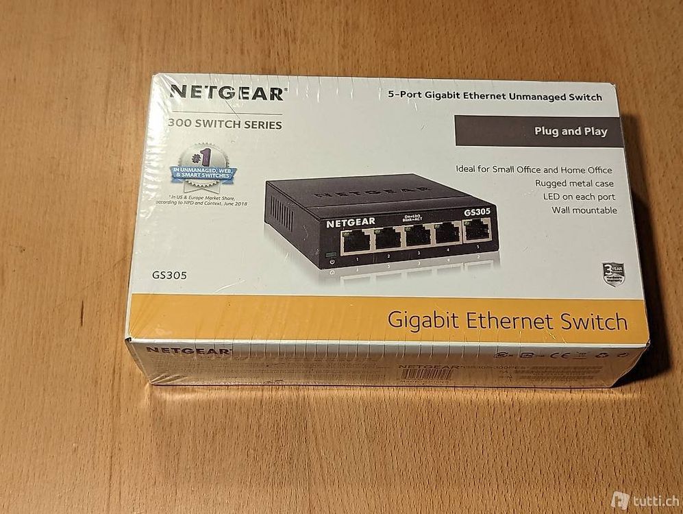 Netgear GS305 5-Port Gigabit Ethernet Switch NEU | Kaufen auf Ricardo