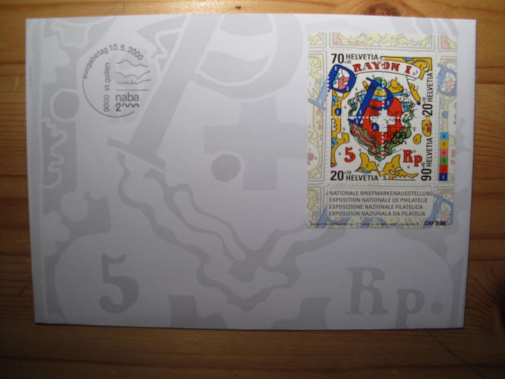 Schweiz FDC 2000 C5 Naba Block (Gebraucht) in Wil SG für CHF 3 – mit Lieferung auf Ricardo kaufen