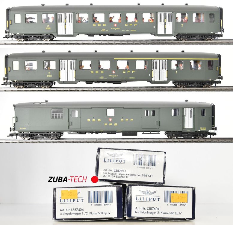 Liliput 3x Leichtstahlwagen SBB H0 GS mit OVP | Kaufen auf Ricardo