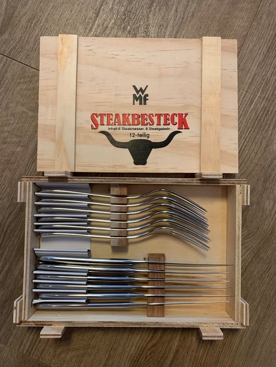 neu WMF Steakbesteck 12-teilig Steak Besteck Set Steakmesser (Neu ...