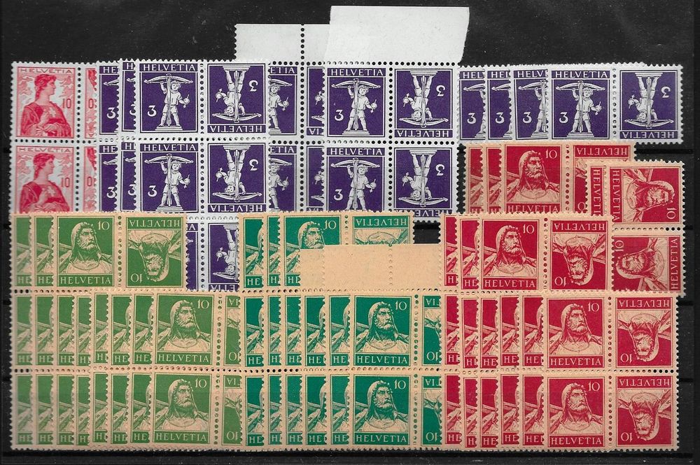 LOT TELL Kehrdrucke Einzel+Einheiten ** SBK ca. 560.- ab 1.- (Neu (gemäss Beschreibung)) in ...