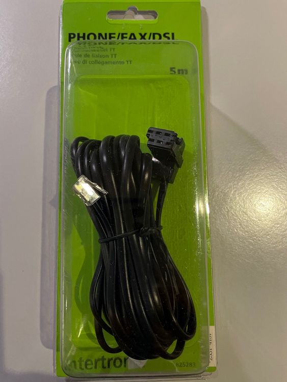 Anschlusskabel Telefon / Modem /Router an Wanddose TT83 5M | Kaufen auf ...