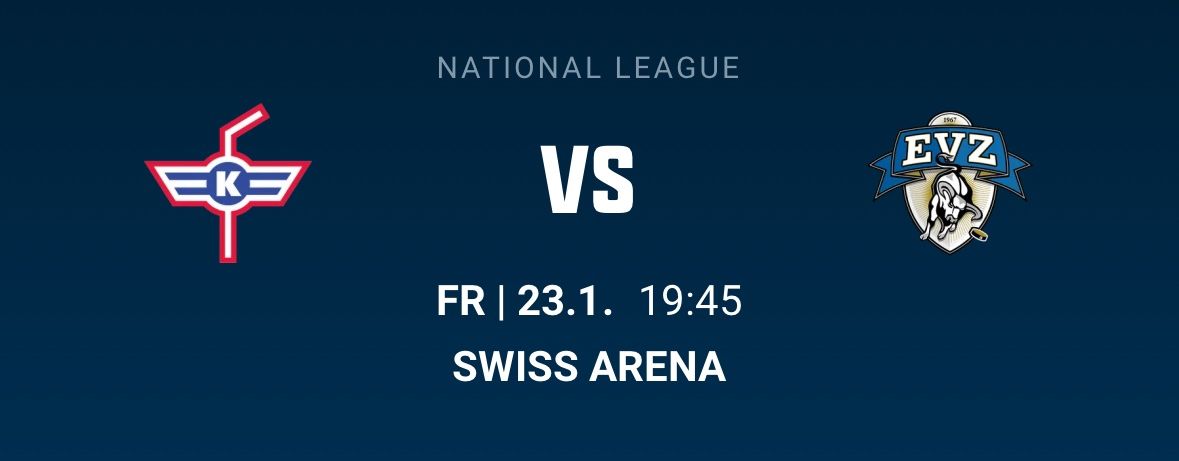 EHC Kloten - EV Zug 23.1.26 19:45 4x Sitzplätze mit Apero (Neu und ...