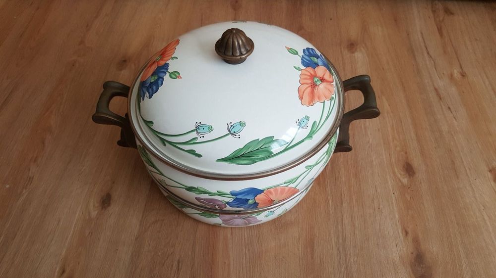 Vintage 3teiliger Emaille Kochtopf-Set | Kaufen auf Ricardo