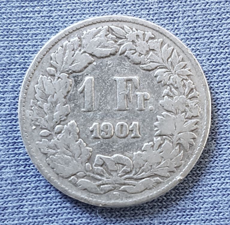 1 Franken 1901 uralte rare Silbermünze ab nur 1 Fr !!! | Kaufen auf Ricardo