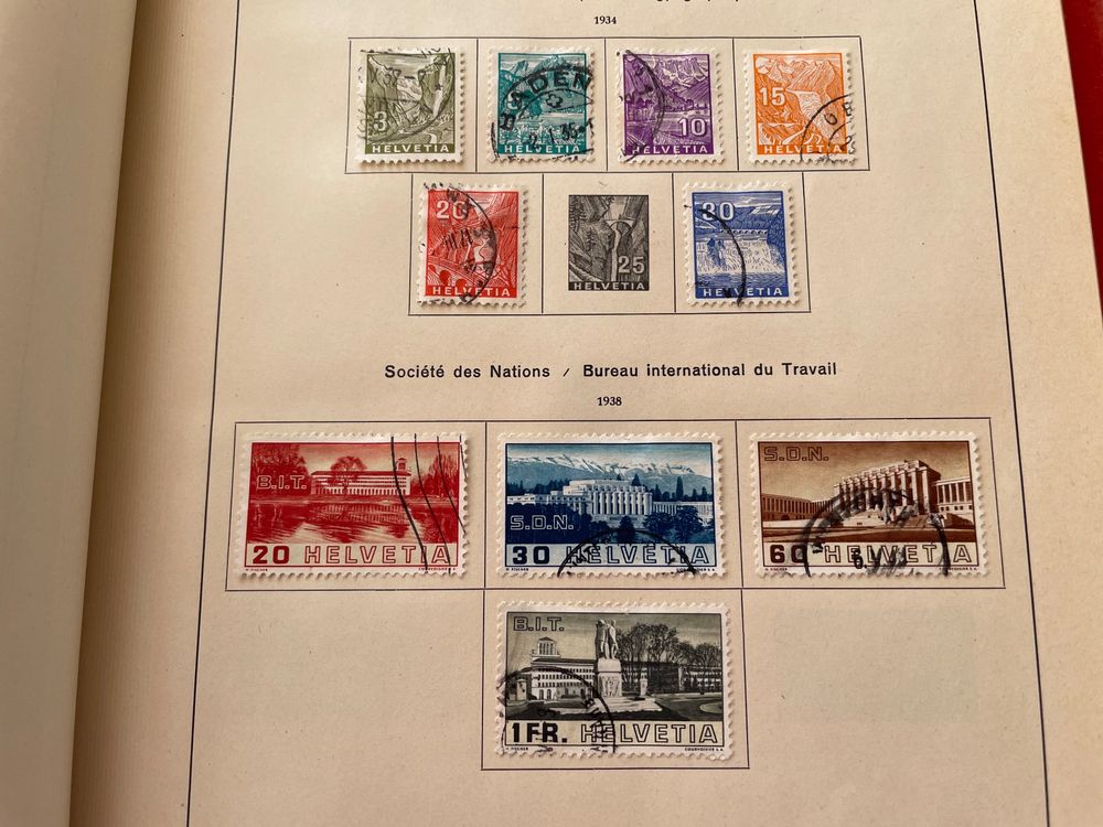 Ancien alb. 45 p. de timbres, dès 1871, dès 1.- (Gebraucht) in Sonceboz ...