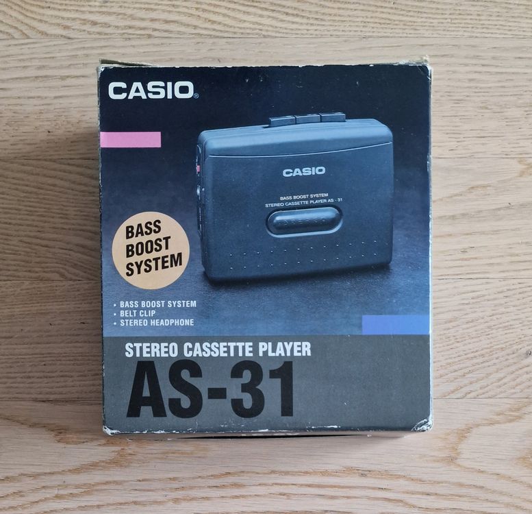 Vintage Casio AS-31 Bass Boost Stereo Cassette Player NEU! | Kaufen auf ...