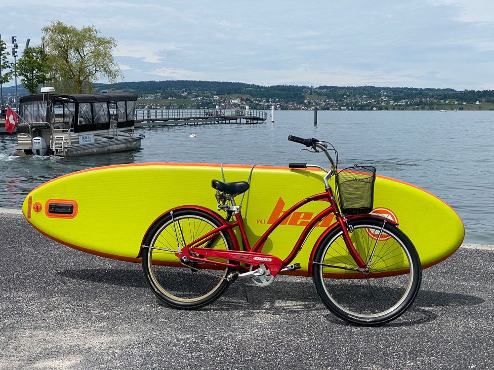 SUP-Fahrrad - Beach Cruiser mit Spezialhalter. OHNE BOARD! | Kaufen auf ...