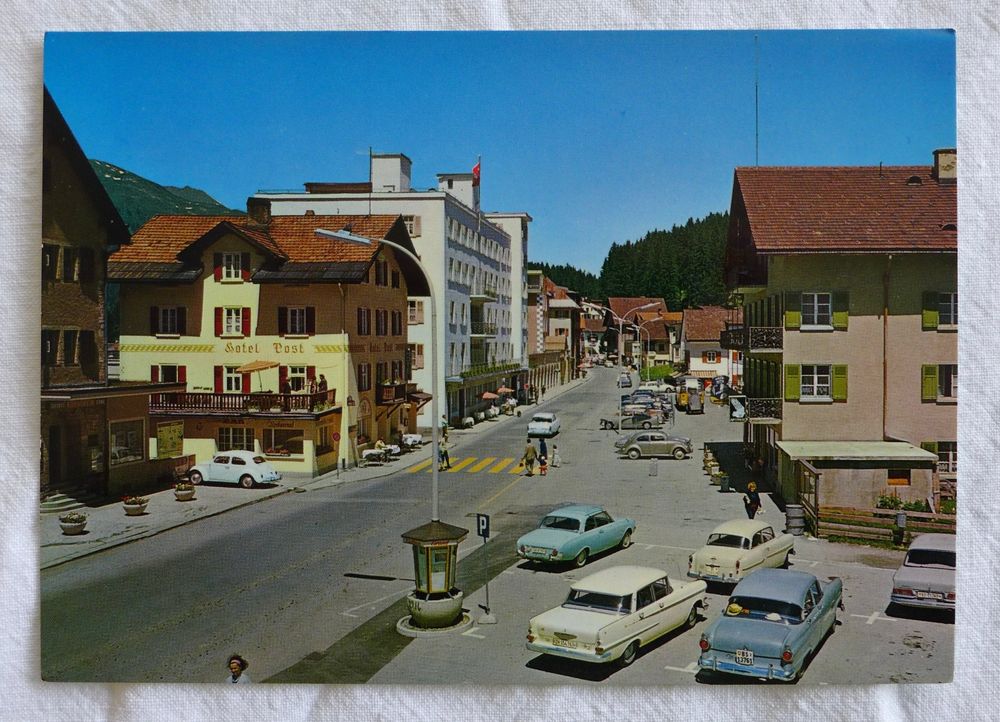 AK LENZERHEIDE GR, Hauptstrasse, VW, Oldtimer (Gebraucht) in Wallisellen für CHF 9 – mit ...