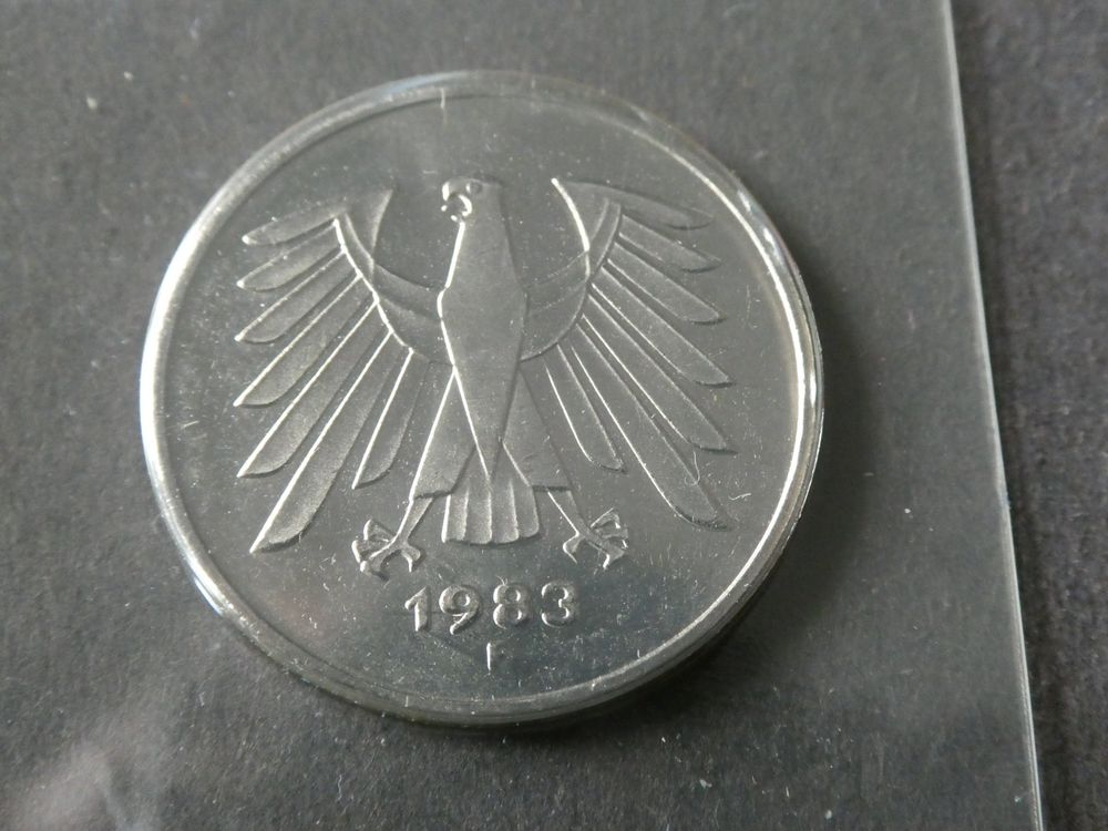 Deutschland 1983 F, 5 Mark - unzirkuliert in Schutzhülse | Kaufen auf Ricardo
