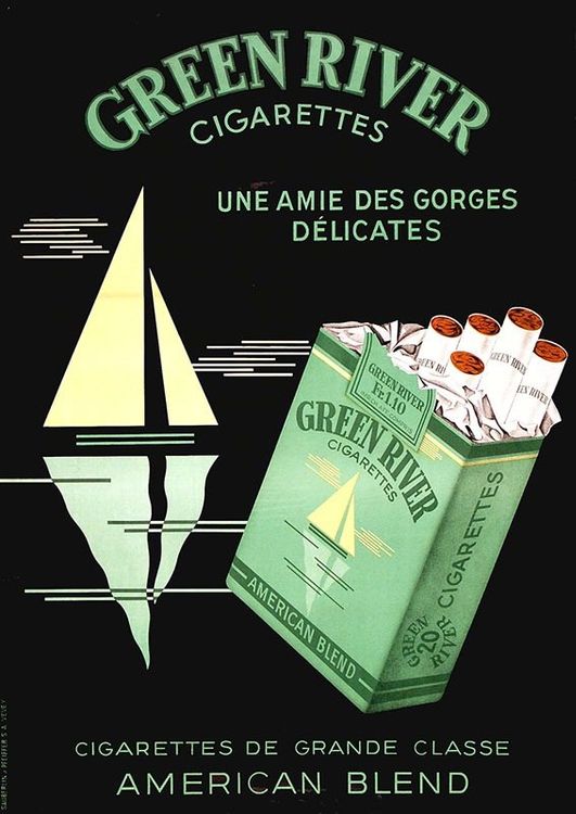 Plakat Green River Cigarettes von 1948 (Gebraucht) in Wollerau für CHF ...
