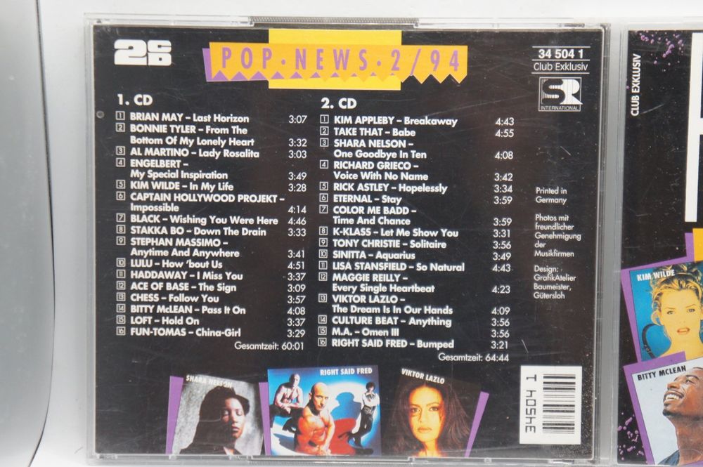 5 CDs Hitbreaker 92 + 94 Kylie Kim Wilde Ace Of Base Turner (Gebraucht) in Ernetschwil für CHF 1 ...