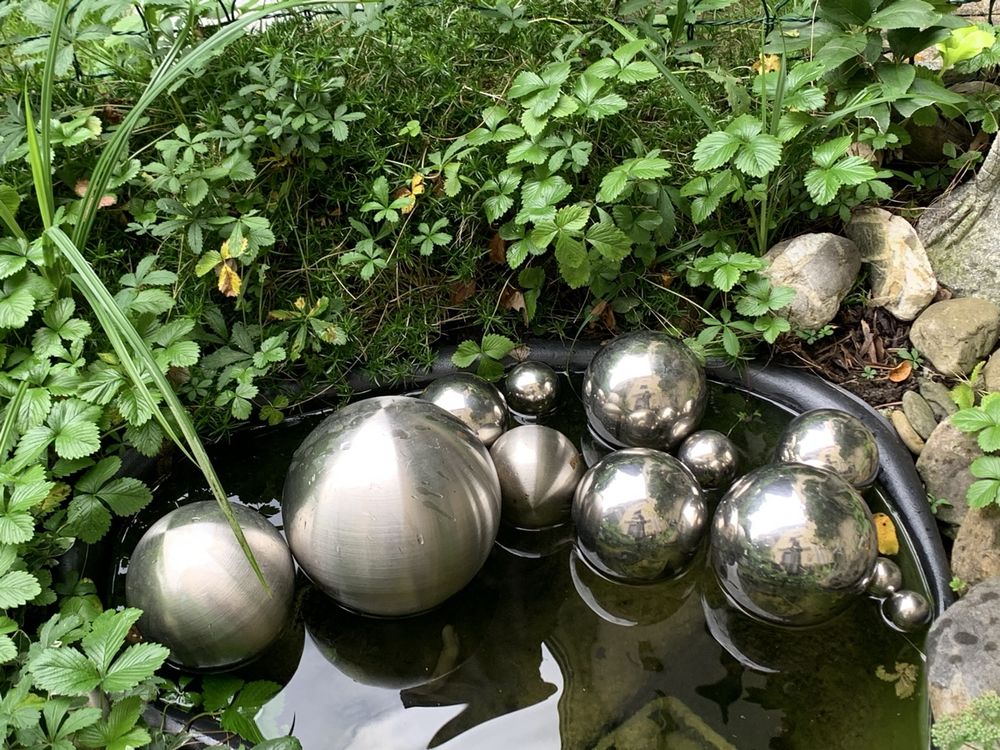 Teich-/Schwimmkugeln matt gebürstet/glänzend 13 Stück im Set (Gebraucht ...