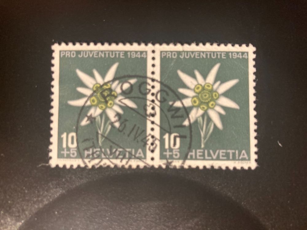 Schweiz 1944 Paar 10 Rp PJ Vollstempel ROGGWIL 26.IV.45 | Kaufen auf Ricardo