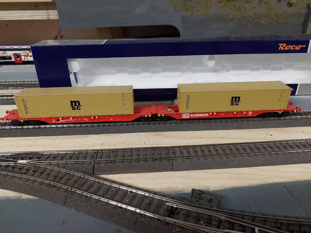 Roco 76630 wagon double porte conteneur H0 (Gebraucht) in Broc für CHF ...