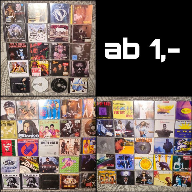 CD`s ab 1,- Hip Hop 90er 80er Cance Pop Rock Soul Filme | Kaufen auf ...