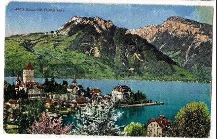 PK Spiez mit Ralligstöcke 1928 Bahnpost ab 1.-- (Gebraucht) in Buttikon SZ für CHF 1 – mit ...