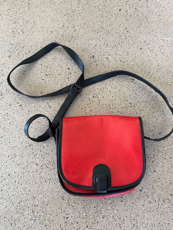 Tasche BREE Handtasche rot schwarz Leder Vintage (Gebraucht) in Zürich ...