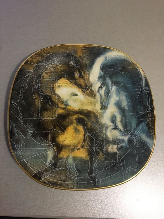 Rosenthal Teller Zwei Pferde Hans Erni | Kaufen auf Ricardo