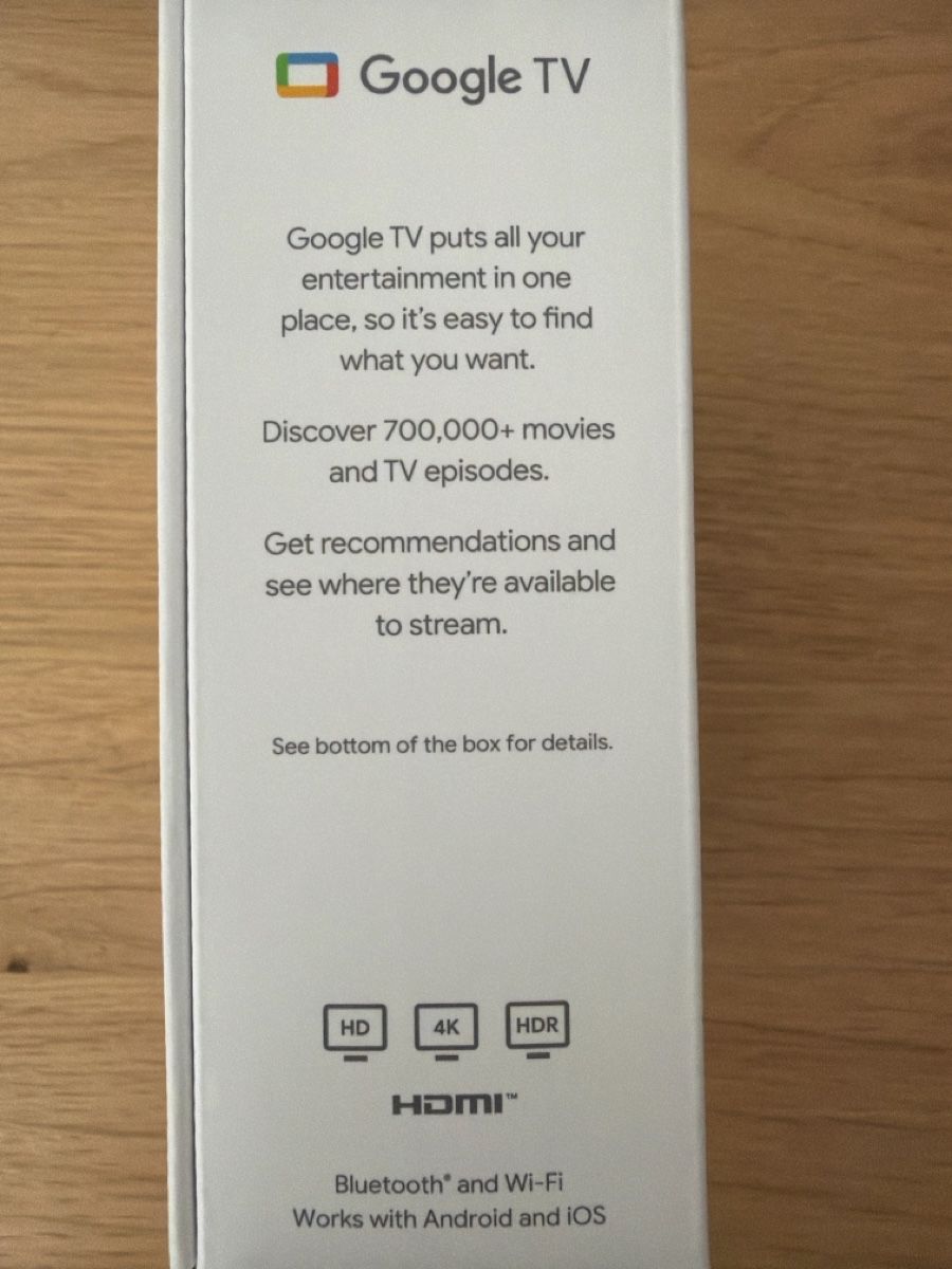 Chromecast avec Google TV - Regardez vos séries ! (Neuf avec emballage ...