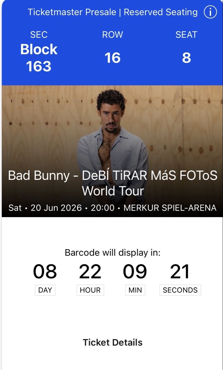 Bad Bunny 20.06 Düsseldorf Sitzplatz (Neu (gemäss Beschreibung)) in ...
