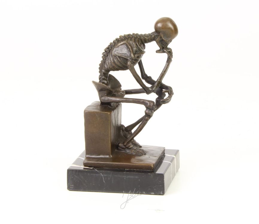 Bronze Figur Skelett Schädel Skulptur Denker Rodin (Neu und originalverpackt) in Neumünster für ...