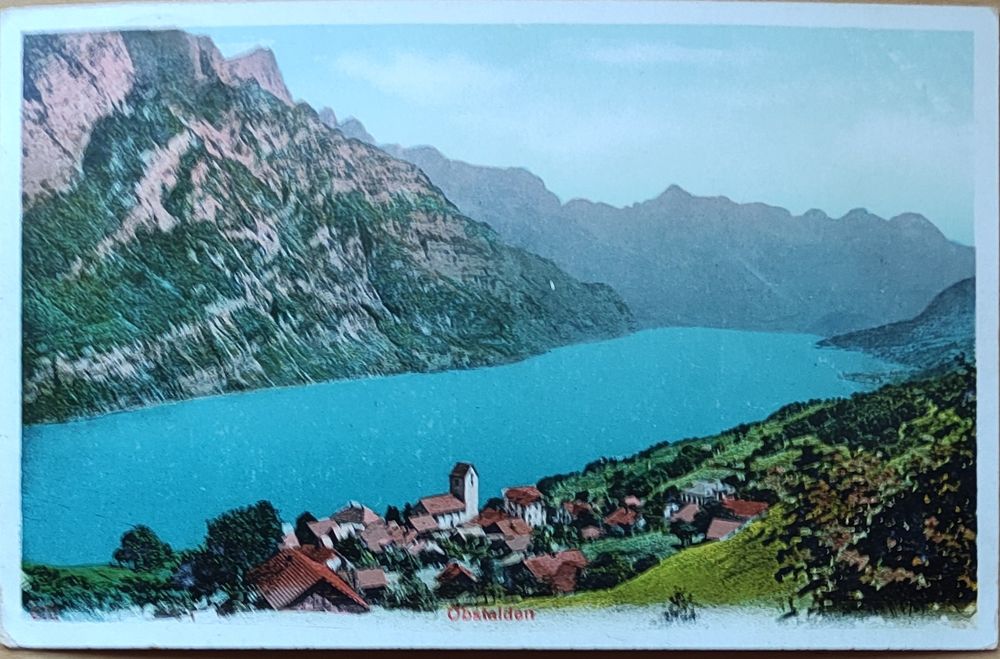 Alte Ansichtskarte Obstalden am Walensee um 1911 (Gebraucht) in Siebnen für CHF 12 – mit ...