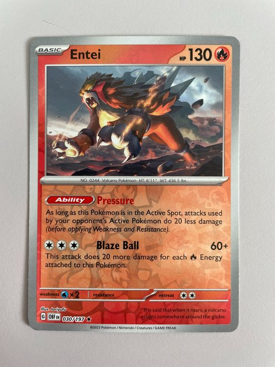 Pokemon Entei Reverse (Versand gratis) (Neu (gemäss Beschreibung)) in ...