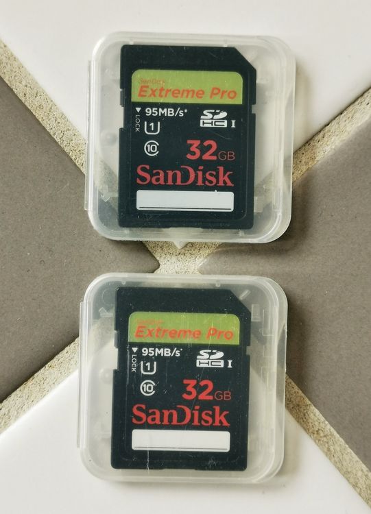 2x SanDisk extreme pro 32 GB * SDHC class 10 * 95 MB/s * top | Kaufen ...
