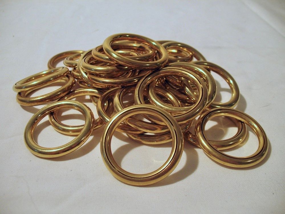 31x Messing Ring 44 / 32 mm Makramé Basteln (Neu (gemäss Beschreibung ...