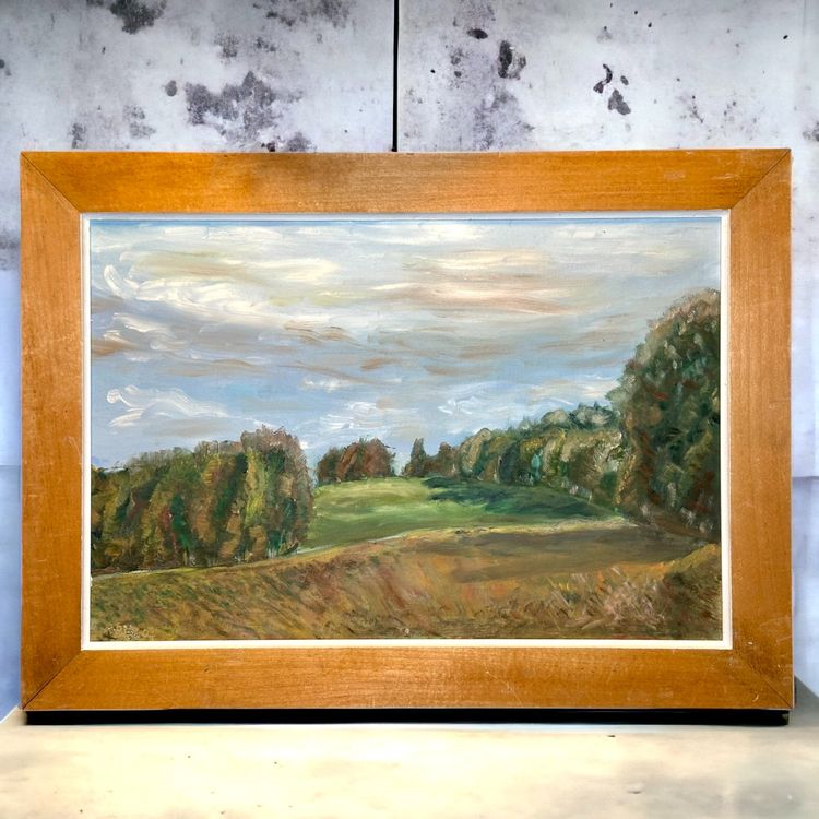 Rudolf Bér (1924-2004) Peinture à l'huile sur pavatex (Gebraucht) in ...