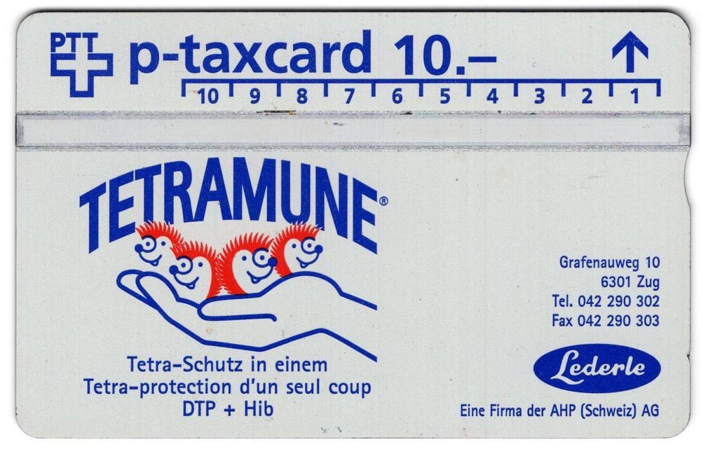Lederle, TETRAMUNE - seltene Firmen Taxcard (Neu (gemäss Beschreibung ...