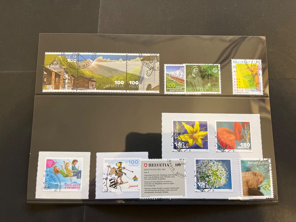 Jahres Sammlung 2012 mit ET Eckstempel ab ab Fr. 1.- (Gebraucht) in ...