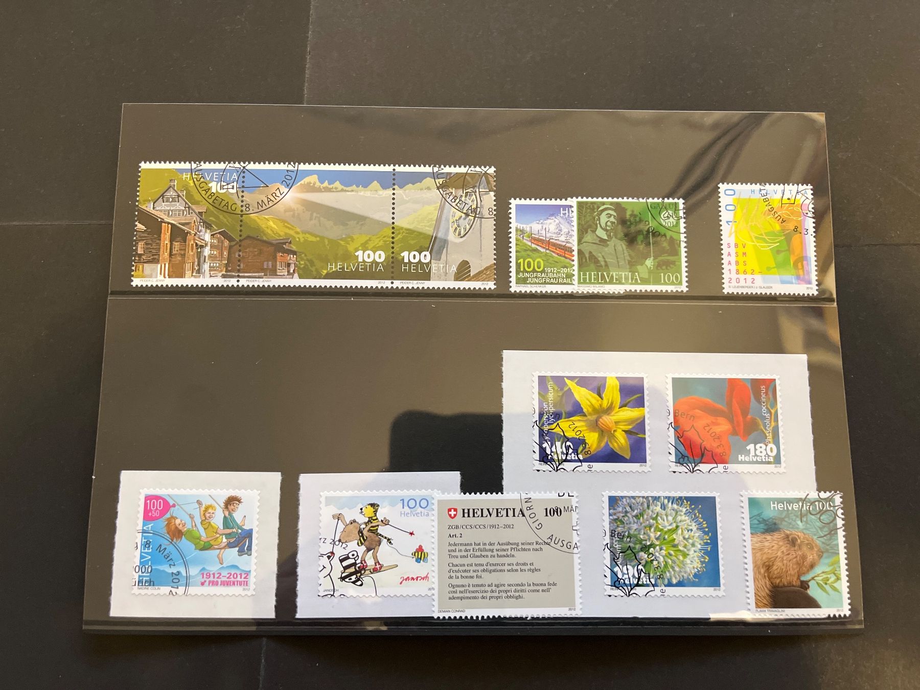 Jahres Sammlung 2012 mit ET Eckstempel ab ab Fr. 1.- (Gebraucht) in ...