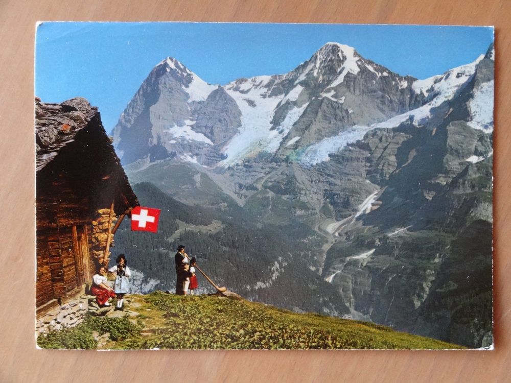 alphornbläser - mit Eiger und Mönch - 1975 (Gebraucht) in St Léonard ...