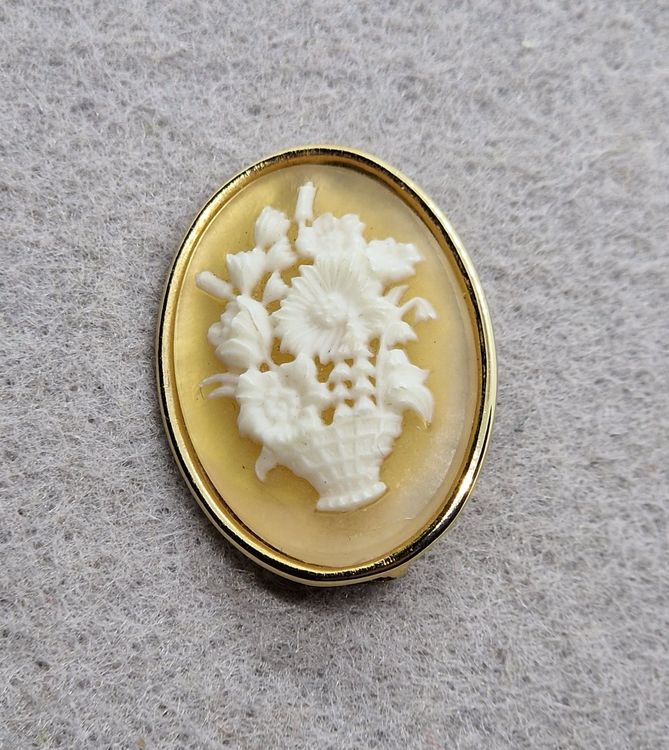 Brosche Vintage Gemme Blumen – Blumenkorb | Kaufen auf Ricardo
