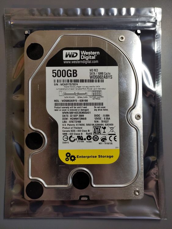 WD Enterperise Storage HDD 500 GB / 0.5 TB , 3.5" SATA (Gebraucht) in ...