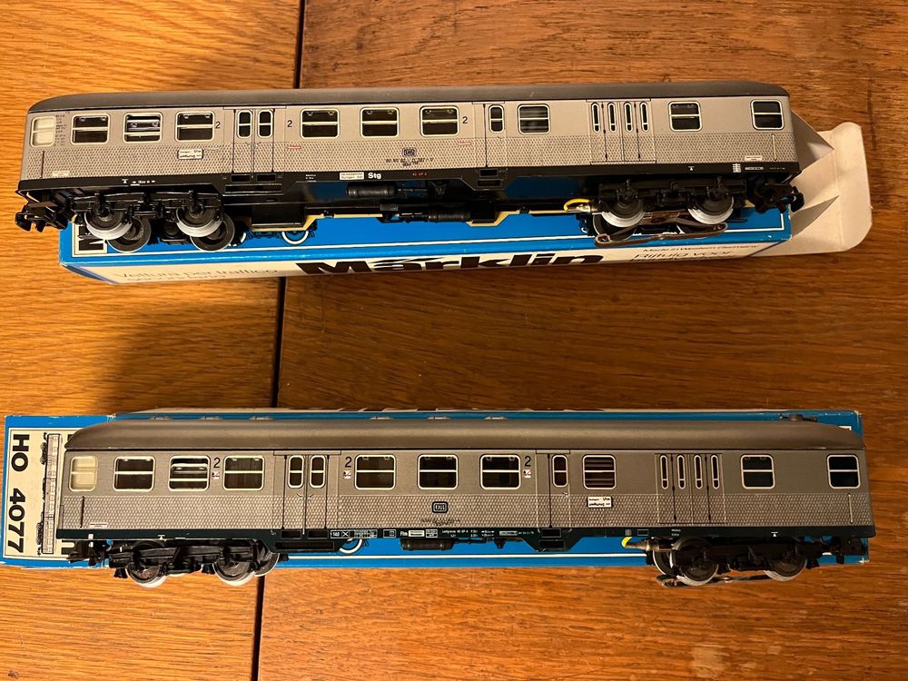Märklin 4077 Nahverkehrswagen Silberling Steuerabteil 2x OVP | Kaufen ...