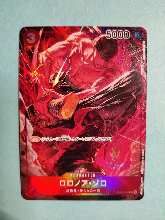 Roronoa Zoro OP01-025 SR Alternate Art One Piece Karte JPN (Neu (gemäss Beschreibung)) in ...