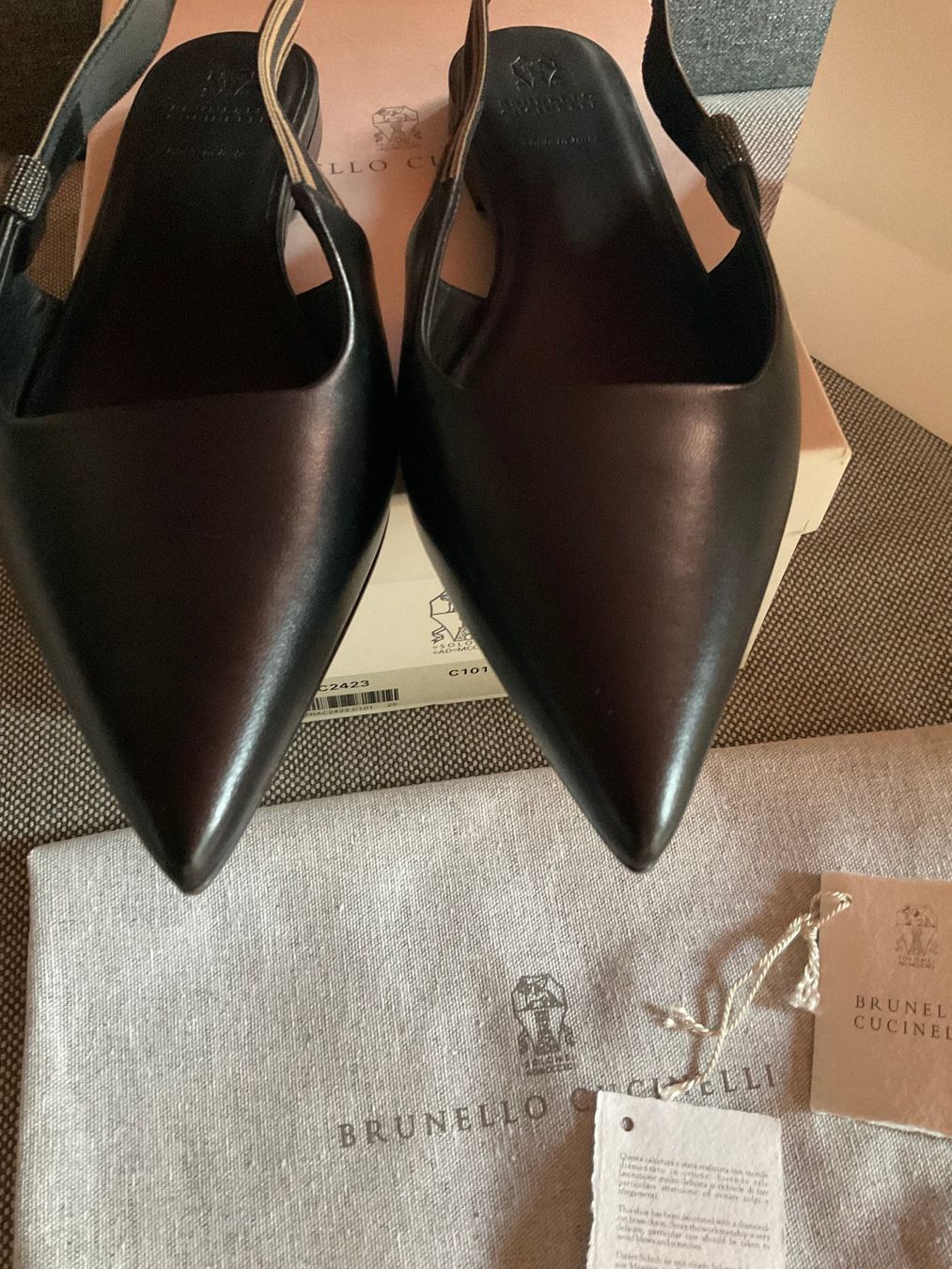 BRUNELLO CUCINELLI Embellished slingback Shoe Schuh 🩵 (Neuf avec ...